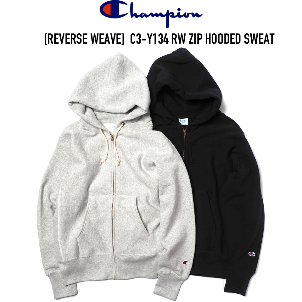 【楽天市場】CHAMPION (チャンピオン) REVERSE WEAVE C3-Y134 RW ZIP HOODED SWEAT リバースウィーブ ジップパーカー フーディー フード ...