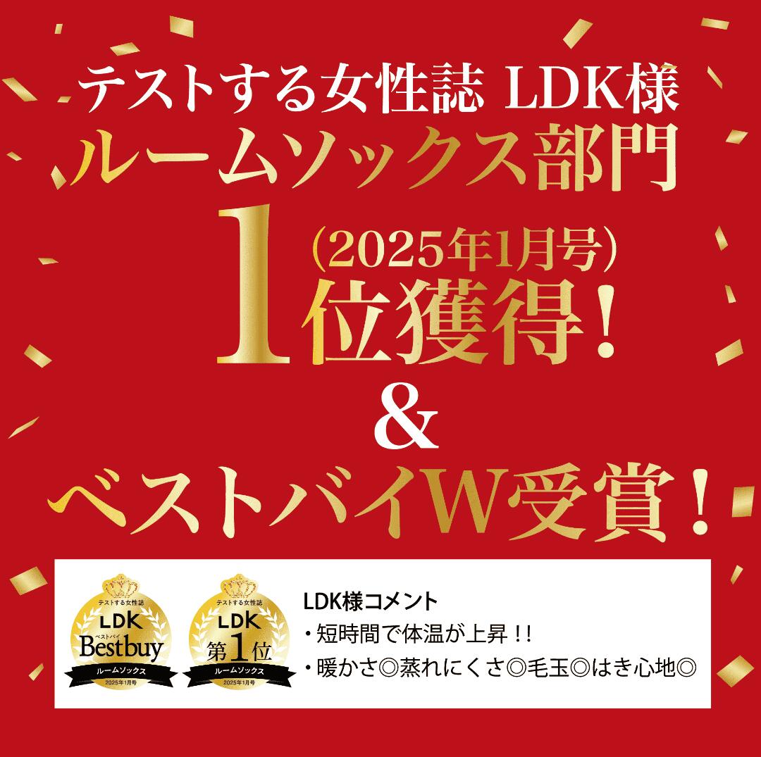 累計45万足突破!!【公式】LDK W受賞 ぽかぽかカイロソックス 23～25cm 送料無料 レディース もこもこ靴下 冷え取り靴下 あったかグッズ ルームソックス