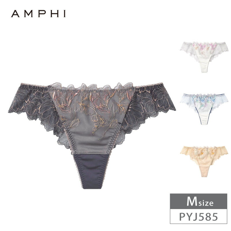 【楽天市場】30%OFF アンフィ AMPHI Glama-Rich グラマリッチブラ BYJ685 ペア Tバックショーツ (Mサイズ ...
