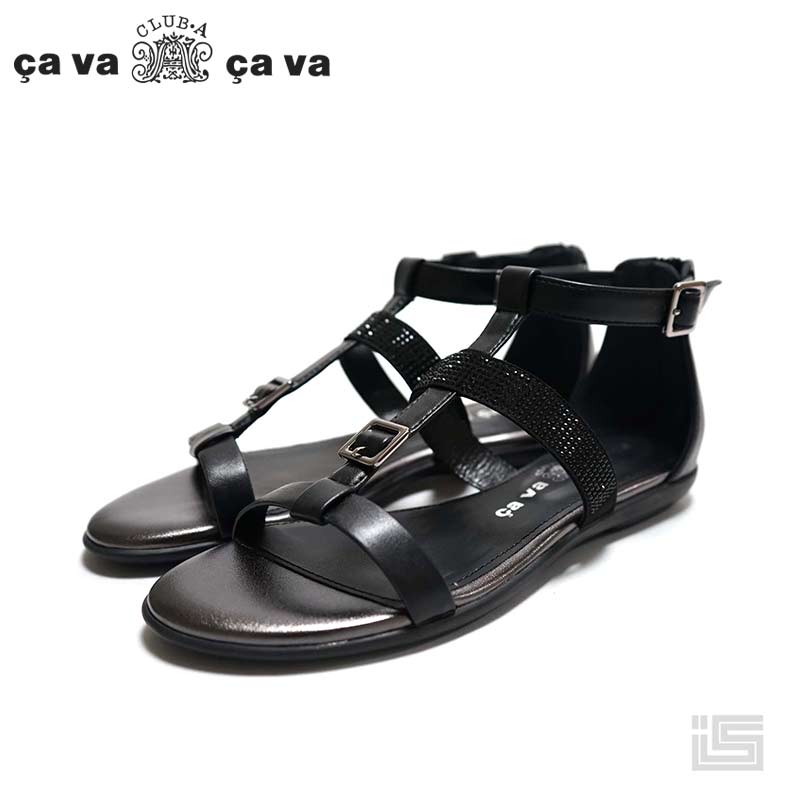 【楽天市場】 CAVACAVA サヴァサヴァ7420175 Black ブラックラインストーンサンダル 24ss【正規取扱店】：イバラキヤ