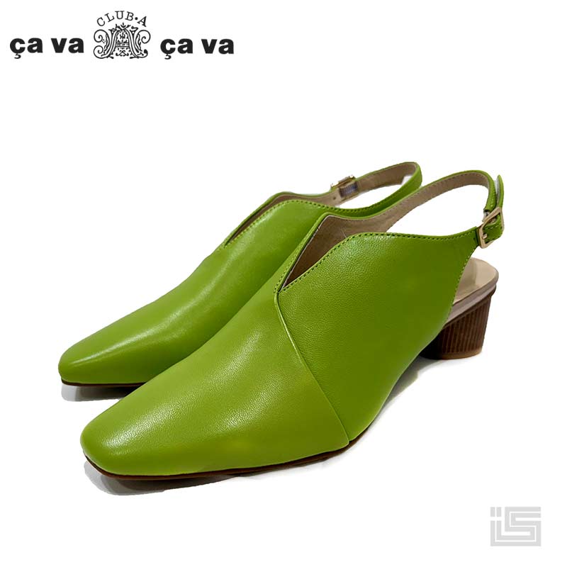 【楽天市場】【 New Arrivals 】CAVACAVA サヴァサヴァ CA_1320649 LightGreen ライトグリーン バックスリングミュール レディース 4.5cmヒール ...