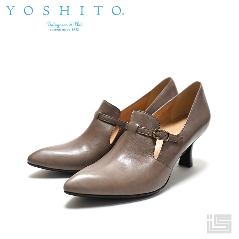 【楽天市場】【New Arrivals】YOSHITO ヨシト Y7184 Grey グレー ラバーソール 6.5cmヒール 天然皮革 走れるパンプス 【正規取扱品】 【24aw】：イバラキヤ
