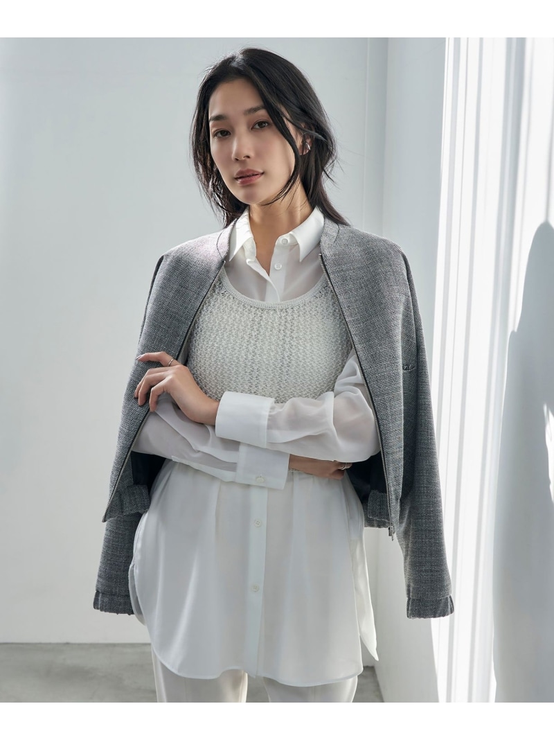 【楽天市場】【SALE／30%OFF】【洗える】 ライトスラブツイード ブルゾン ICB L アイシービー ジャケット・アウター ブルゾン ...