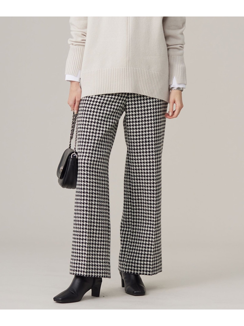 【楽天市場】【SALE／30%OFF】ハウンドトゥースツイード ワイドストレートパンツ ICB アイシービー パンツ その他のパンツ【RBA_E】【送料無料】[Rakuten Fashion]：ICB