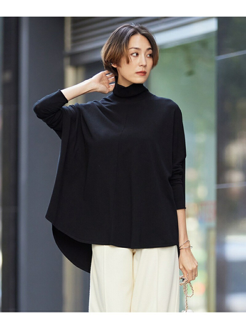 【楽天市場】【洗える】 ヴィスコースワイド タートルネックプルオーバー ICB L アイシービー トップス ニット ブラック カーキグリーン【送料無料】[Rakuten Fashion]：ICB