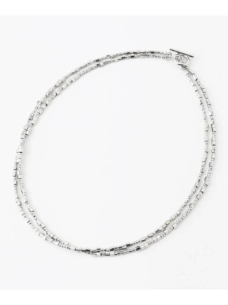 【楽天市場】ビーズネックレス ICB アイシービー アクセサリー・腕時計 ネックレス シルバー ブラック【送料無料】[Rakuten Fashion]：ICB