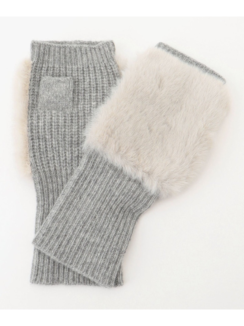 【楽天市場】ファー手袋 ICB アイシービー ファッション雑貨 手袋 グレー ブラック【送料無料】[Rakuten Fashion]：ICB