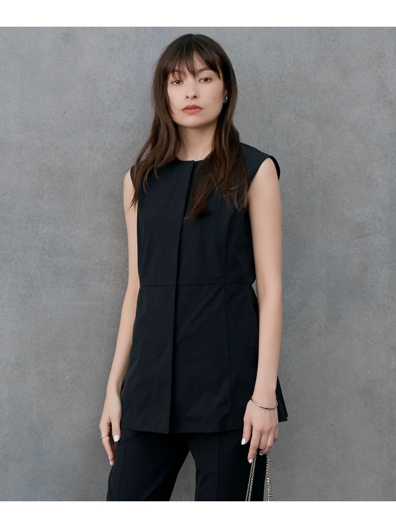 【楽天市場】【接触冷感・UVカット・撥水・洗える】 プルーフ4WAYタフタ ジレブラウス ICB アイシービー トップス ベスト・ジレ ブラック ベージュ【送料無料】[Rakuten ...