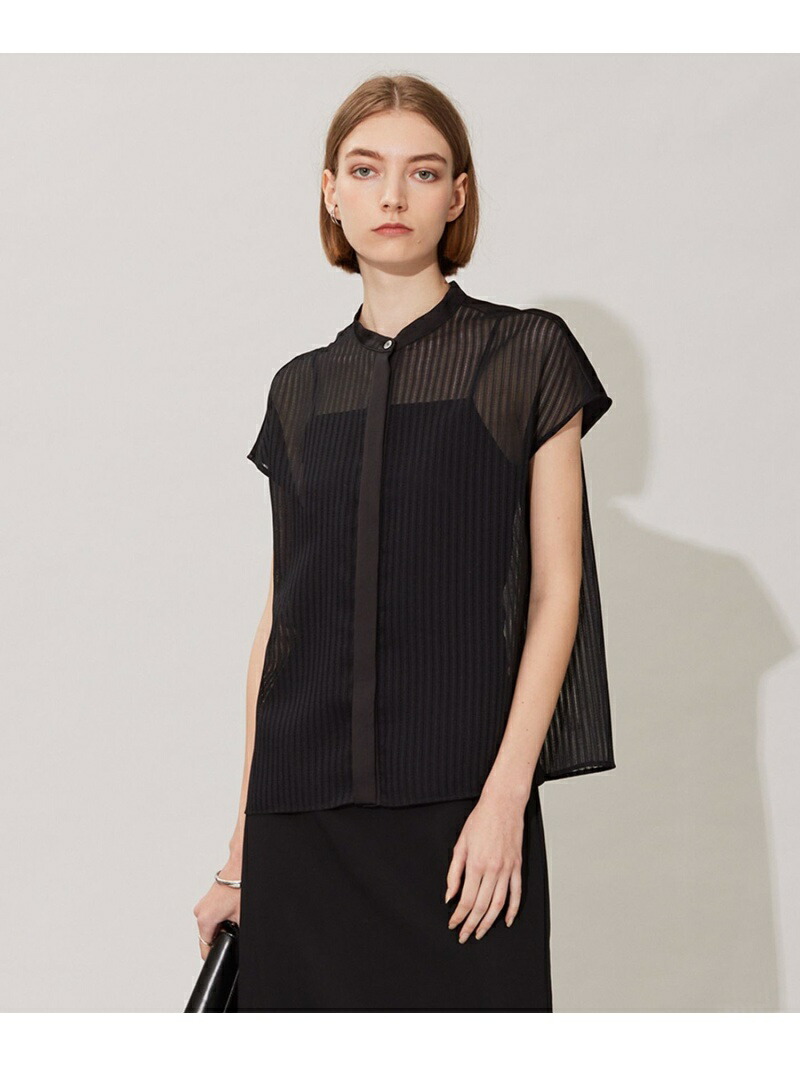 【楽天市場】【SALE／30%OFF】【洗える】 カラミストライプ ブラウス ICB アイシービー トップス シャツ・ブラウス ブラック ...