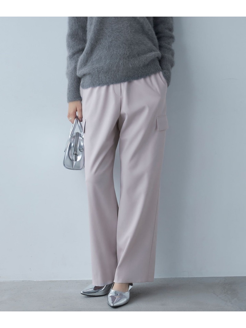 【楽天市場】【洗える】ウォームサテン ワイドストレートカーゴパンツ ICB アイシービー パンツ その他のパンツ ピンク ブラック ネイビー【送料無料】[Rakuten Fashion]：ICB