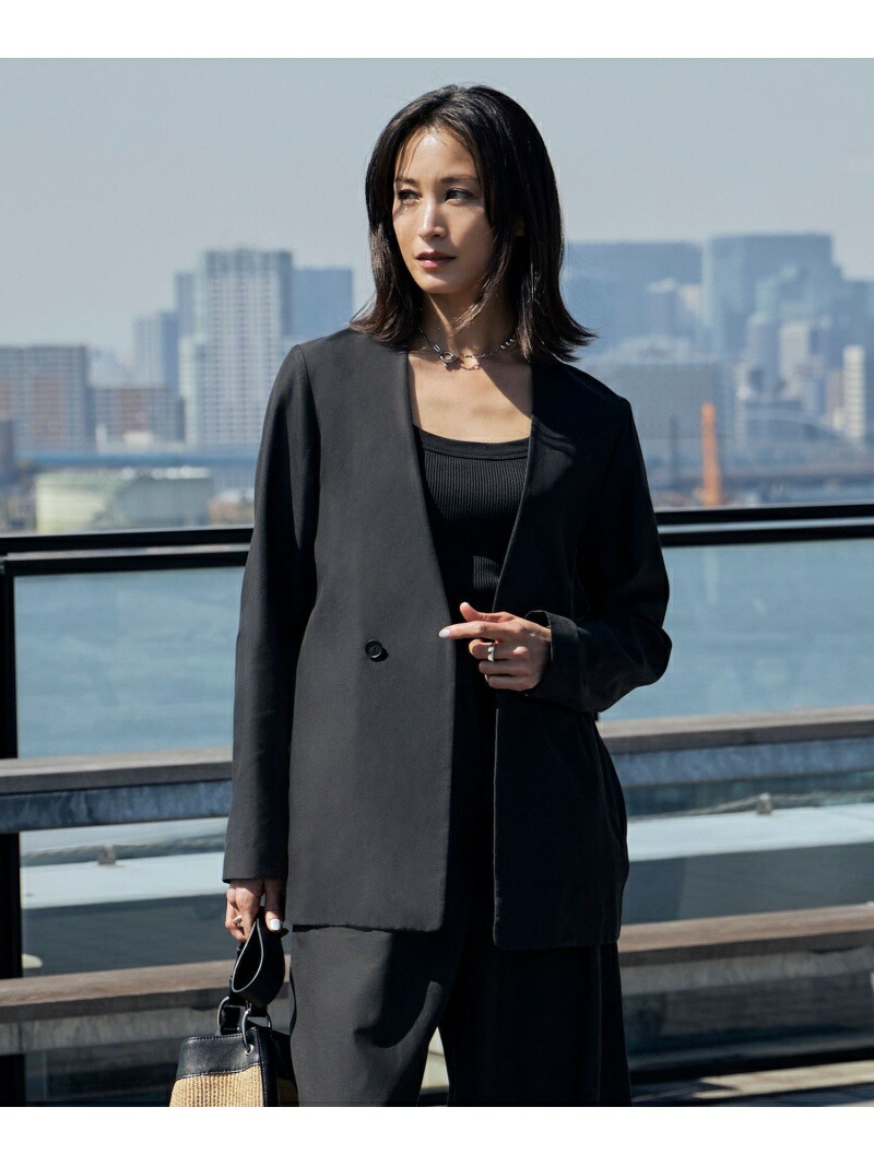 【楽天市場】【SALE／30%OFF】【洗える】 UnleashLite ノーカラージャケット ICB アイシービー ジャケット・アウター ...