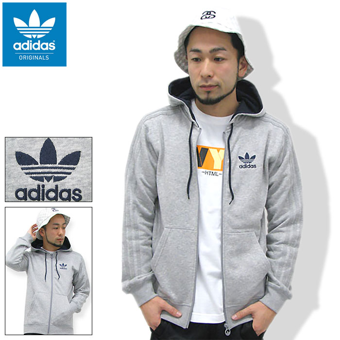 【楽天市場】【デッドストック】アディダス adidas ジャケット メンズ SPO フーデット フロック トラック トップ スウェット グレー ...