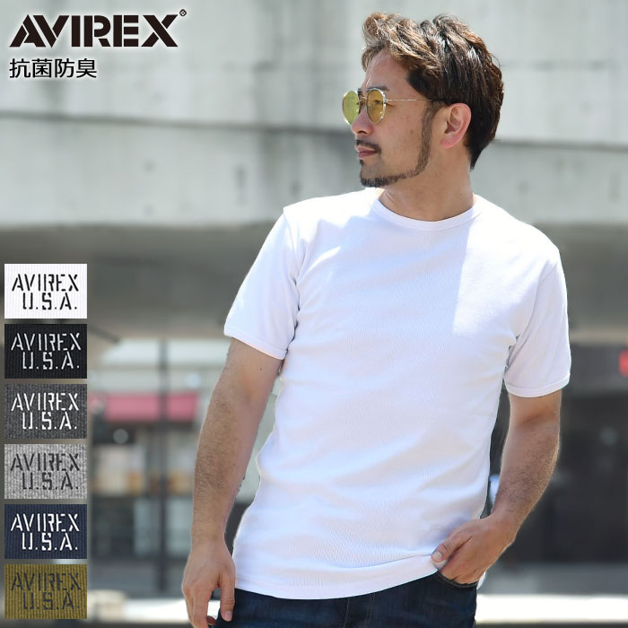 【楽天市場】【ポイント10倍】アビレックス AVIREX Tシャツ 半袖 メンズ デイリー リブ クルーネック ( AVIREX Daily Rib Crew Neck S/S Tee ティー ...
