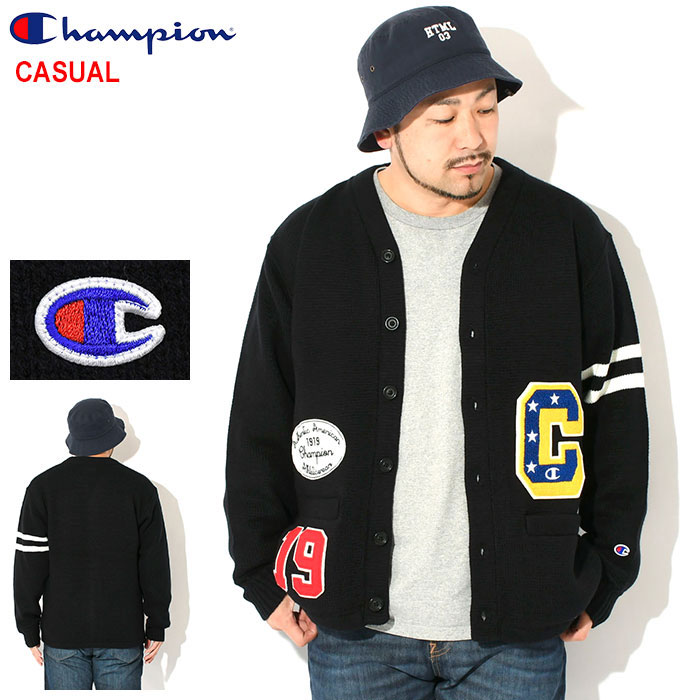 【楽天市場】チャンピオン Champion カーディガン メンズ C3-A005 レタード ( Champion C3-A005 Lettered Cardigan CASUAL カジュアル ...