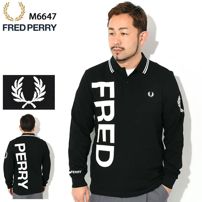 【楽天市場】フレッドペリー FRED PERRY ポロシャツ 長袖 メンズ ボールド グラフィック フレッド ペリー ( FREDPERRY M6647 Bold Graphic Fred ...