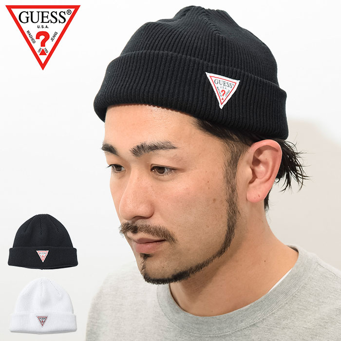 【楽天市場】ゲス GUESS ニット帽 トライアングル ロゴ ウォッチ キャップ ( GUESS Triangle Logo Watch ...