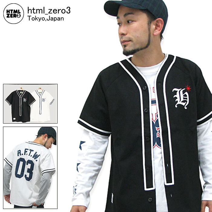 【楽天市場】【デッドストック】エイチティエムエル ゼロスリー HTML ZERO3 リード マン ベースボール シャツ 半袖(html zero3 Lead Man Baseball S/S ...