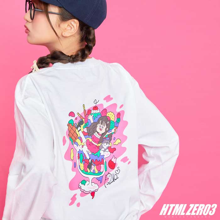 【楽天市場】エイチティエムエル ゼロスリー HTML ZERO3 ロンT Tシャツ 長袖 メンズ 森脇梨々夏 リリスイーツ コラボ ( HTML ZERO3×森脇梨々夏 Ririsweets ...