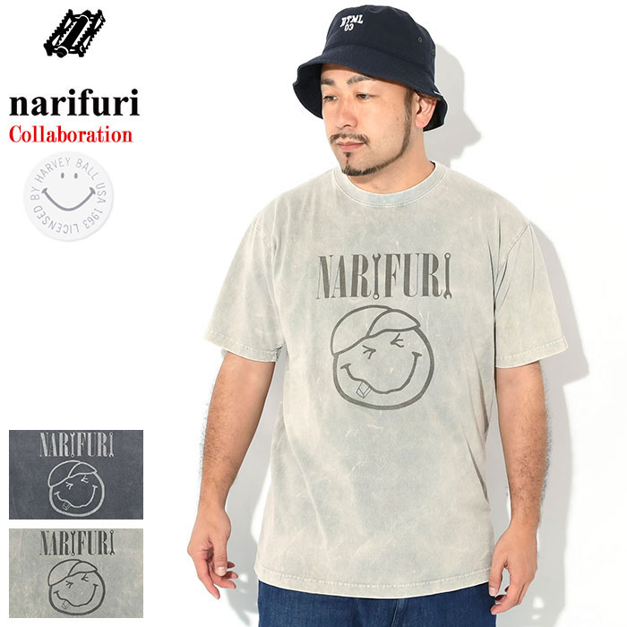 【楽天市場】ナリフリ narifuri Tシャツ 半袖 メンズ スマイル ピグメント ダイ プリント コラボ ( narifuri×SMILE Pigment Dye Print S/S ...