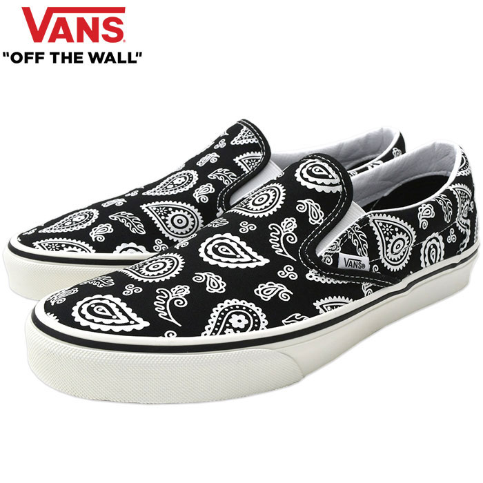 【楽天市場】バンズ VANS スニーカー メンズ 男性用 クラシック スリッポン Primavera Paisley Black ( vans ...