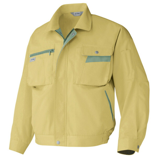 【楽天市場】AITOZ（アイトス）:ムービンカット 長袖ブルゾン （男女兼用） マスタード×オリーブ BLL 6321 作業着 作業服 作業用ジャンパー 帯電防止ジャンパー ブルゾン 6321 ...