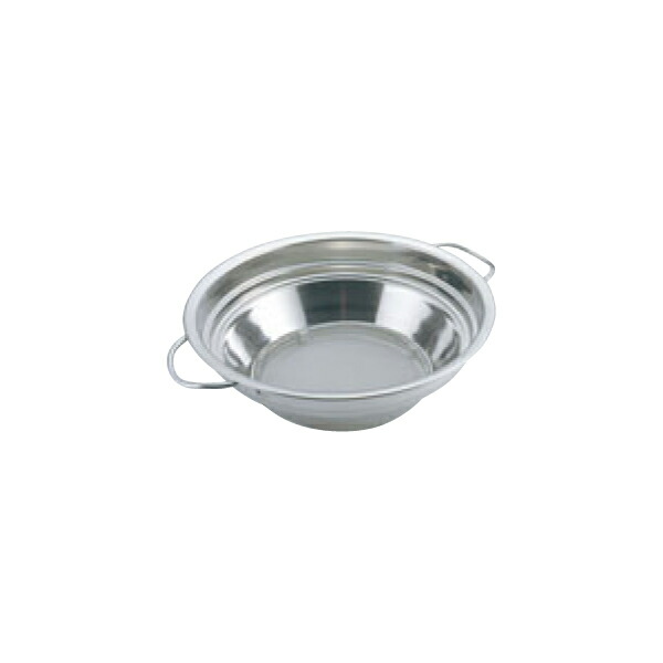 【楽天市場】【未定】EBM:UK 18-8 両手ハンドル パンチング段付 油こし 8428100：イチネンネット プラス