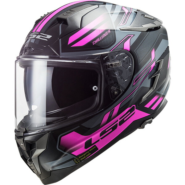 【楽天市場】【あす楽】LS2 HELMETS 【国内正規品】CHALLENGER F SPIN BLACK TITANIUM PINK Lサイズ 103275046L：RideOne（ライドワン）