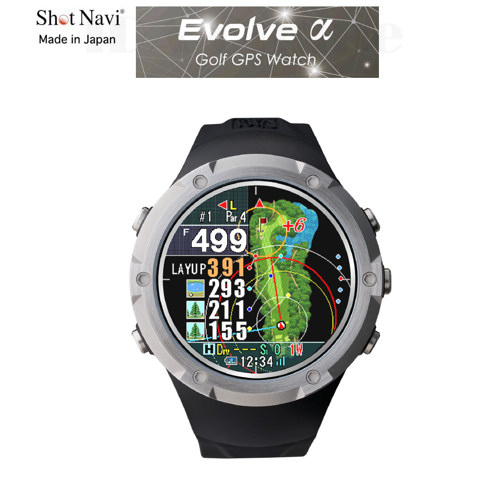 【楽天市場】ショットナビ Shot Navi Evolve α BLACK ショットナビ エヴォルヴ アルファ ブラック GPS ゴルフ ナビ ウォッチ腕時計型 みちびきL1S対応 国内 ...