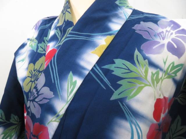 【楽天市場】\6千円以上で65%OFF！／【IDnet】 浴衣 暈し 花文 コーマ地 Sサイズ 仕立て上がり【リサイクル】【着】：アイディーネット
