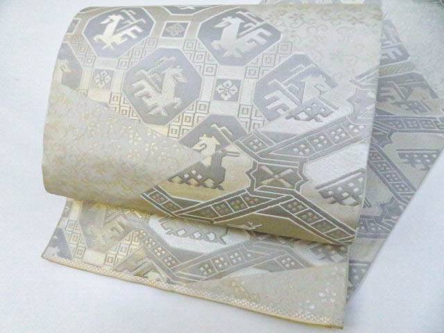 【楽天市場】楽天スーパーセール最大80％OFF【IDnet】 袋帯 プラチナ箔 唐花に有栖川蜀江文【リサイクル】【中古】【着】：アイディーネット
