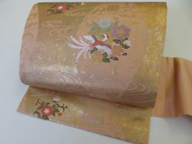 【楽天市場】楽天スーパーセール最大80％OFF【IDnet】 九寸名古屋帯 金糸 流水に花鳥文【リサイクル】【中古】【着】：アイディーネット