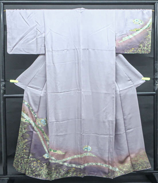 【楽天市場】最大60％OFF大売り出しセール【IDnet】【着物】訪問着 金彩 熨斗・地紙に花文 身丈約154cm 裄丈約66cm 24Z-614【リサイクル】：アイディーネット