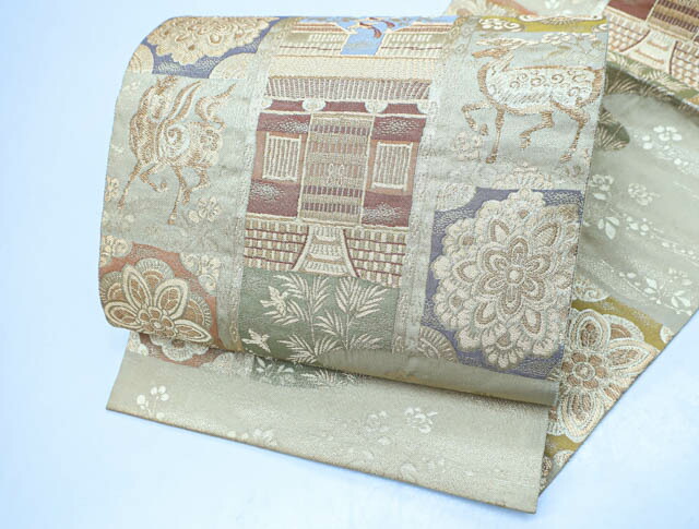 【楽天市場】【IDnet】【着物】 袋帯 動物 華文様 金糸 24B-893【リサイクル】：アイディーネット