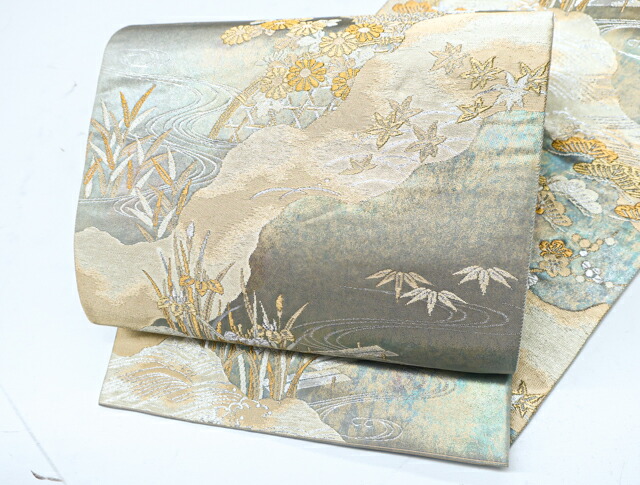 【楽天市場】最大70%OFF大特価セール【IDnet】【着物】 袋帯 茶屋辻 金糸 23B-2495【リサイクル】：アイディーネット