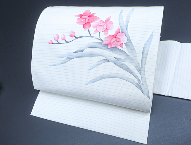 【楽天市場】【IDnet】【着物】 九寸名古屋帯 夏物 夏 絽 花文様 24B-481【リサイクル】：アイディーネット