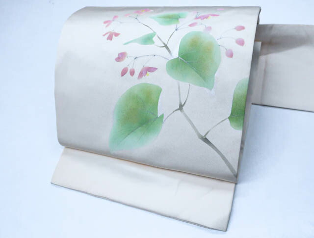 【楽天市場】【IDnet】【着物】 九寸名古屋帯 塩瀬 枝花文様 24B-1029【リサイクル】【中古】：アイディーネット