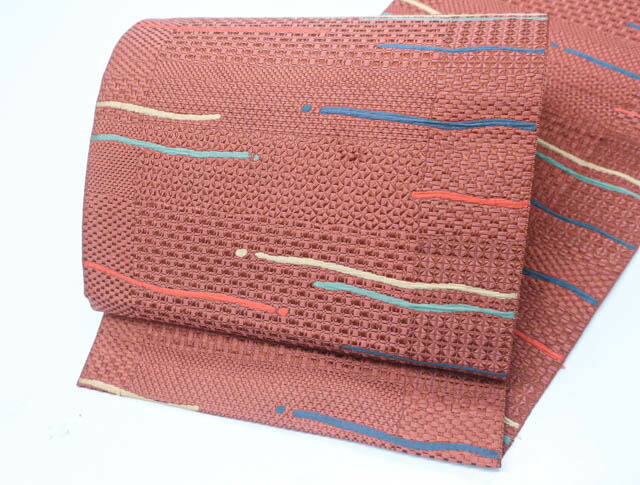 【楽天市場】【IDnet】【着物】 八寸名古屋帯 抽象柄 24B-1150【リサイクル】【中古】：アイディーネット