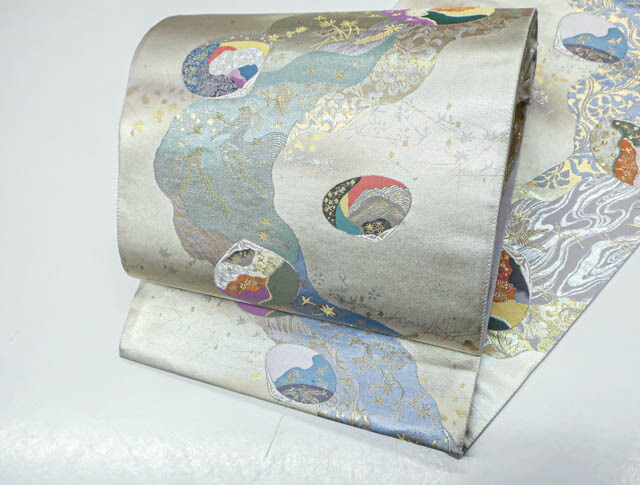 【楽天市場】【IDnet】【着物】 袋帯 西陣織 貝合わせ文様 24b-1587【リサイクル】：アイディーネット