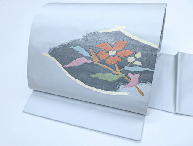 【楽天市場】【IDnet】【着物】 九寸名古屋帯 枝花文様 24B-532【リサイクル】：アイディーネット