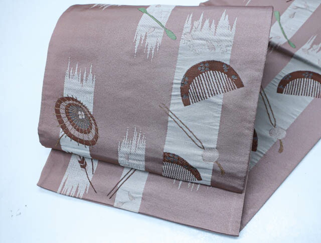 【楽天市場】【IDnet】【着物】京袋帯 櫛 簪 傘文 24B-575【リサイクル】：アイディーネット