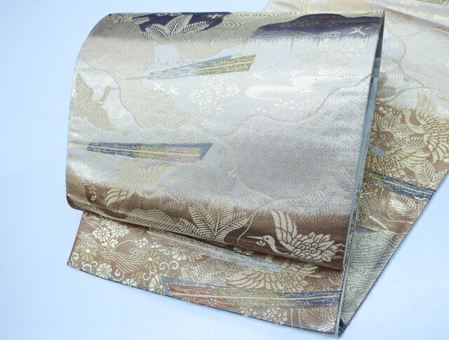 【楽天市場】【中古】 リサイクル着物 袋帯 西陣織 桐 松 鶴文様 24B-587【リサイクル】IDnet：アイディーネット