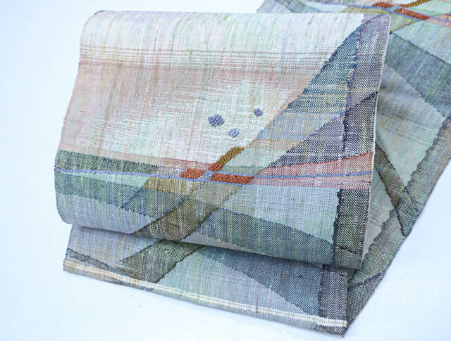 【楽天市場】福袋初売りセール最大65%OFF【IDnet】【着物】八寸名古屋帯 紬織 抽象柄 24B-855【リサイクル】：アイディーネット