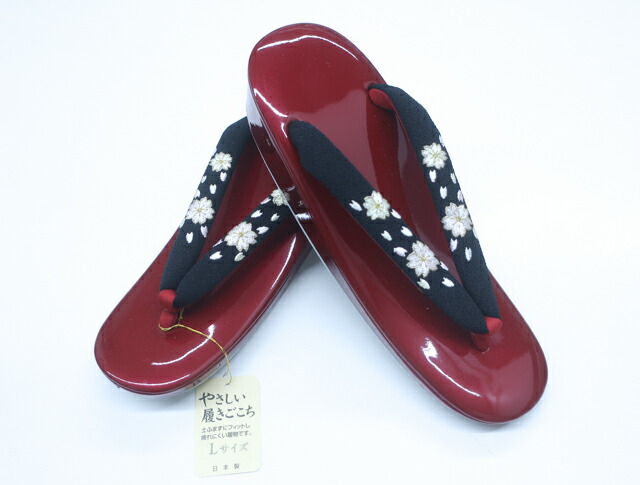 【楽天市場】【IDnet】【着物】和装小物 草履 ちりめん 金糸 Lサイズ フリーサイズ 桜文 24W-2295【リサイクル】：アイディーネット