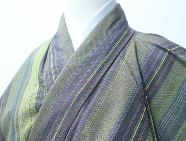 【楽天市場】【IDnet】【着物】 紬 縦縞文様 お洒落 身丈約155cm 裄丈約63.5cm 23Z-3529【リサイクル】：アイディーネット