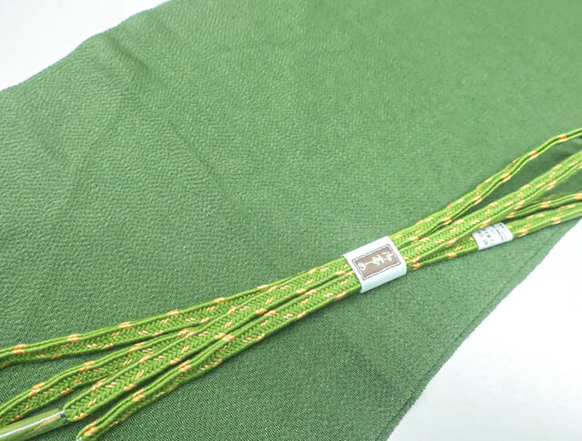 【楽天市場】【IDnet】【着物】 和装小物 帯締め 帯揚げ セット 帯締 帯揚 ちりめん シンプル 角組 金糸 24w-5493【リサイクル】：アイディーネット