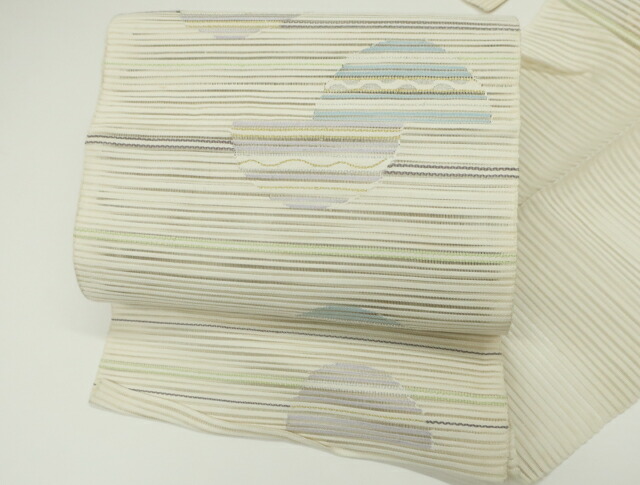 【楽天市場】【IDnet】【着物】 九寸名古屋帯 夏物 夏 絽 お太鼓柄 抽象文様 24b-1665【リサイクル】：アイディーネット