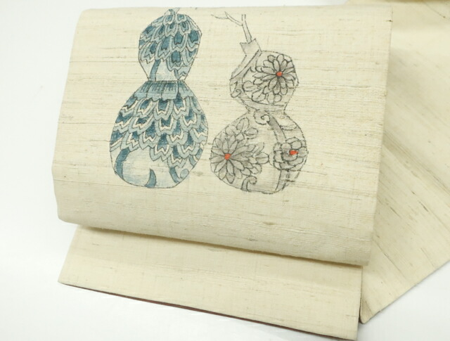 【楽天市場】【IDnet】【着物】京袋帯 太鼓柄 紬織 瓢箪文 24b-1797【リサイクル】：アイディーネット