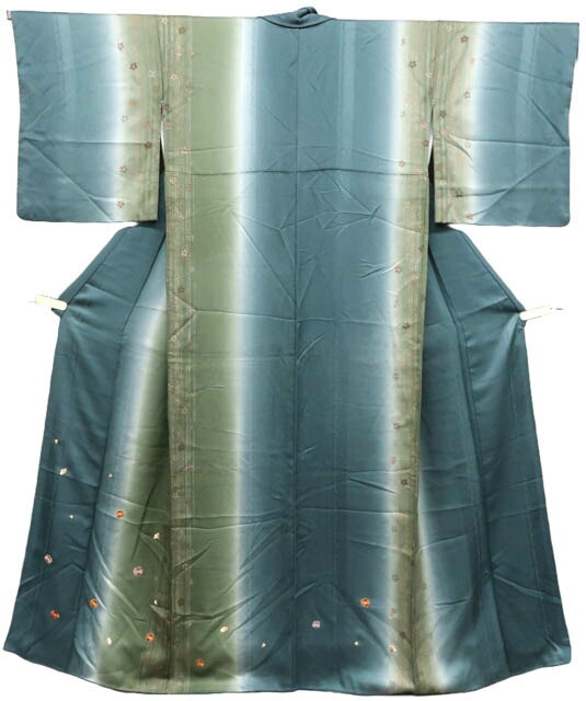 【楽天市場】【IDnet】【着物】訪問着 金駒刺繍 縞ぼかし 花文 身丈約165cm 裄丈約66cm 24z-2888【リサイクル】：アイディーネット