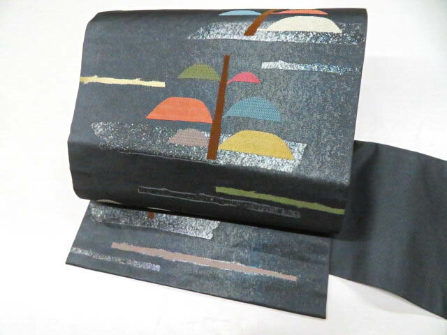 【楽天市場】【IDnet】【着物】九寸名古屋帯 太鼓柄 木々文 24b-1986【リサイクル】：アイディーネット