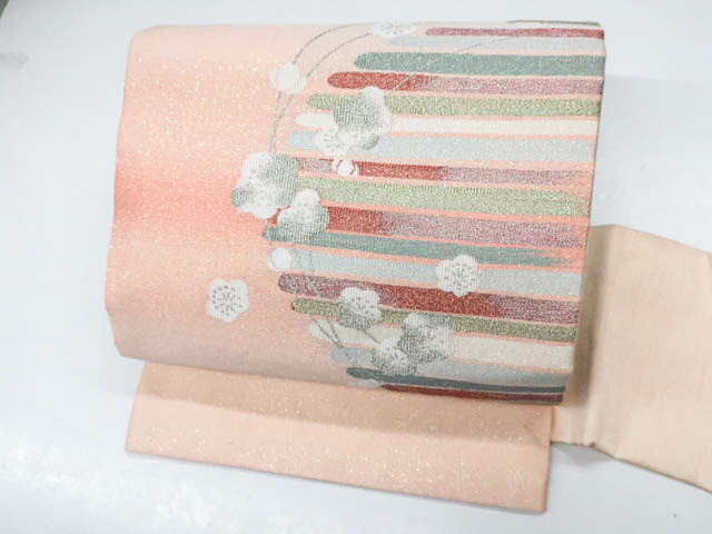 【楽天市場】【IDnet】【着物】 九寸名古屋帯 お太鼓柄 梅文 24b-2255【リサイクル】：アイディーネット